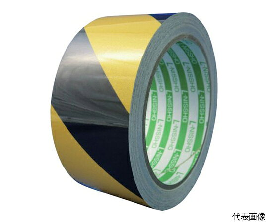 日東エルマテリアル 再帰反射テープ 75mm×10m イエロー/ブラック HT-75YB 1巻●投射された光を確実・正確に再帰反射します。●基材に反射用ガラスビーズが均一に封入されています。●衝突防止標示に。●各種施設の段差標示。●保安工事...
