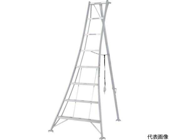 アルインコ アルミ製園芸用三脚KWX　天板高さ0.85 KWX90 1台●軽量で使いやすいアルミ製三脚です。●大型支柱を採用することで、昇降時の安全性・安定性が向上した製品です。●農園、園芸作業に。●最大使用質量（kg）：100●天板高さ（...