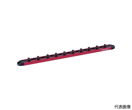 トラスコ中山 アルミソケットホルダー（マグネットタイプ） 6.35mm TASH-210M 1個●高級感あふれるアルミ製ソケットホルダです。●マグネット付で管理しやすいです。●クリップは360°回転するので、サイズや品番確認を容易に行えます...