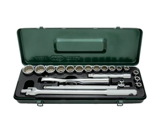 旭金属工業 レボウェイブソケットレンチセット12.7□×21PCS VO4251 1セット●12角のソケット形状になっており6角の形状よりボルトおよびナットに対して容易に差込む事ができます。●ニッケルクロムメッキの表面処理です。●六角ボルト...