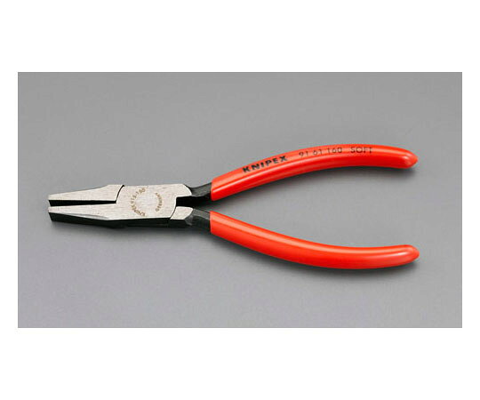 KNIPEX 160mm フラットノーズプライヤー EA537GS-160 1本●窓にガラスをはめ込む際の微調整に最適です。●型番：9161160●仕上げ：磨き●ハンドル：プラスチックコーティング●全長：160mm●先端幅×刃長：9.5×3...