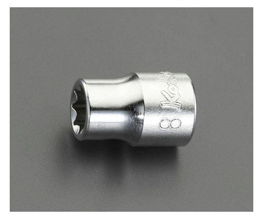 エスコ ソケット　[2重4角]　3/8"DR×10mm EA618BW-100 1個●四角のボルト・ナット類をしっかりホールドするのでより強いトルクがかけられます。●差込角：3/8"●対辺：10mm●外径：16.8mm●全長：26mm