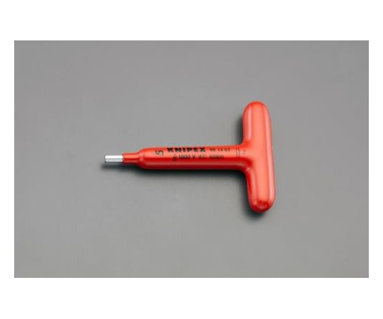 エスコ 六角棒レンチ/T型（絶縁）　8.0×110mm EA640LL-8 1本●1000V絶縁●サイズ(mm)：8.0●軸長(mm)：110●ハンドル幅(mm)：90