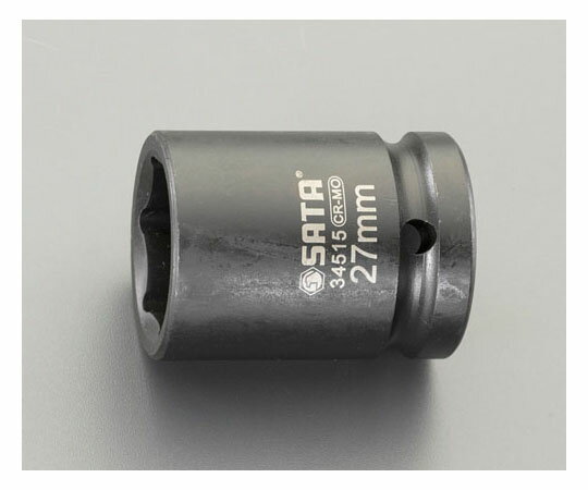 エスコ インパクトソケット　3/4"DR×18mm EA687JA-18 1個●差込角：3/4"●対辺：18mm●外径：φ38mm●全長：50mm