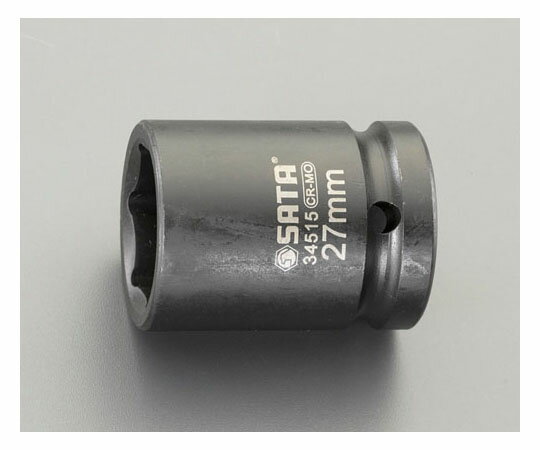 エスコ インパクトソケット　3/4"DR×24mm EA687JA-24 1個●差込角：3/4"●対辺：24mm●外径：φ38mm●全長：50mm