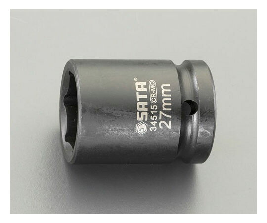 エスコ インパクトソケット　3/4"DR×28mm EA687JA-28 1個●差込角：3/4"●対辺：28mm●外径：44mm●全長：53mm