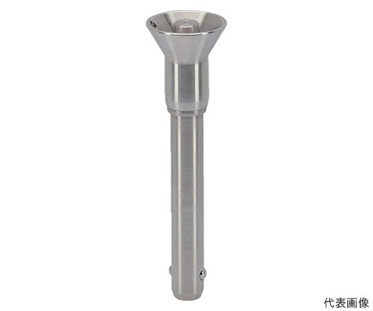 ロームヘルド・ハルダー ボールロックピン　セルフロッキング保護グリップ付　ステン　析出硬化 22350.1064 1個●保護グリップ、セルフロッキング機能付です。●ボール・ロック・ピンです。●強度が高く、耐食性、耐摩耗性に優れています。●ボ...