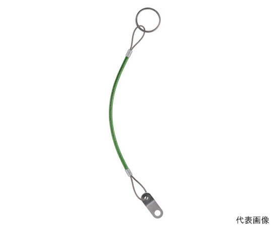 ロームヘルド・ハルダー 保持ケーブル　ステンレス鋼　PA6　クリア被覆（緑） 22400.1302 1個●ボールロックピン用保持ケーブルです。●クリップ取りつける時はソフトハンマーを使い、取り外す時はドライバーなどを使います。●ボール・ロッ...