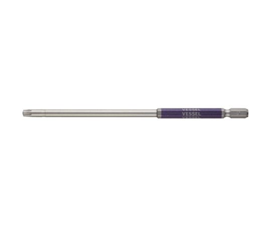 ベッセル 剛彩ビット　（片頭トルクス）　T27H×150mm GSVT27LH 1本／パック●トルクス?独特なネジ穴形状にフィットする世界標準の寸法で加工しています。●正式ライセンスをもとに製造するトルクス?ビットです。●剛彩ビット用に開発...