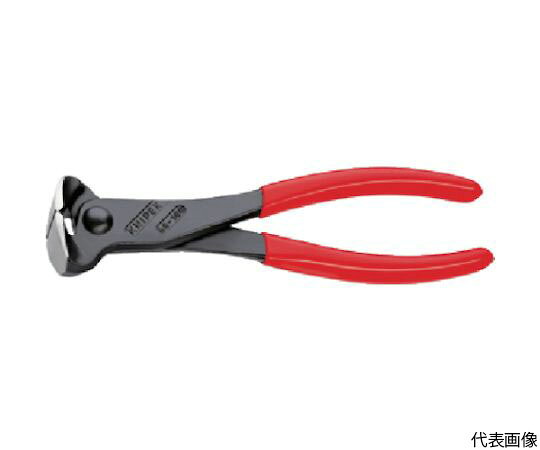 KNIPEX エンドカッティングニッパー 6801-160 1丁●金属メッシュの結び目を締める際に、簡単に締め付けが可能です。●結束線をねじって切断する用途にも適しています。●焼き入れを施した切断刃の硬度は約61HRCです。●ワイヤの切断、...