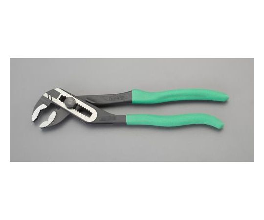 エスコ ウォーターポンププライヤー　300mm EA531SW-300 1個●プッシュボタンにより素早く簡単にアゴの幅を細かく調整できます。●ボックスジョイント構造により、横ブレを防止します。●最大開口：44mm●全長：300mm●重量：5...