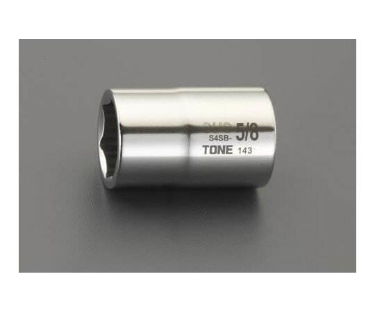エスコ ソケット（ステンレス製）　1/2"DR×15/16" EA618SC-110 1個●耐食性、耐薬品性、衛生面に優れ、食品機器・医療・船舶・水道工事・清掃用機器使用に最適●差込角：1/2"●材質：ステンレス●対辺（インチ）：15/16...