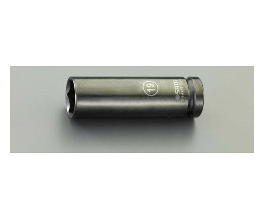 エスコ ディープインパクトソケット（薄肉）　1/2"DR×10mm EA687HG-10 1個●狭所向けに外径を抑えた薄肉仕様●差込角：1/2"●サイズ：10mm●外径：15.3mm●全長：82mm