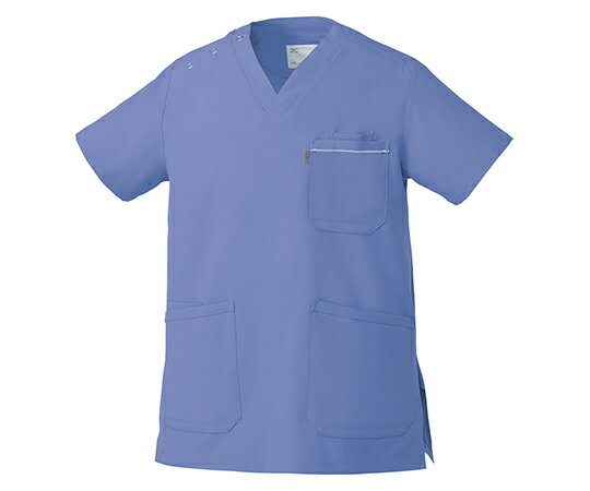 ミズノ（チトセ） 男女兼用スクラブ　ブルー　SS MZ0018-C-31-SS 1枚●多色多機能エチケット機能設計スクラブ●胸元・腰回りが見えない●MIZUNO人気No.1スクラブ●色：ブルー●サイズ：SS●材質：ポリエステル100％●抗菌...