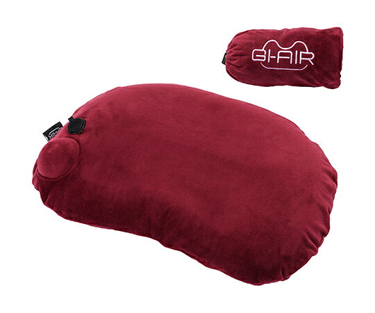 GI-AIR Anywhere　ポンプ式ピロー　ワインレッド HC-042 1個●ポンプを押すだけです（エアポンプ内蔵）。●エア注入もエア抜きも指一本で簡単です。●飛行機、車の長時間移動のウエストクッションから旅行先に持っていくマイ枕として...