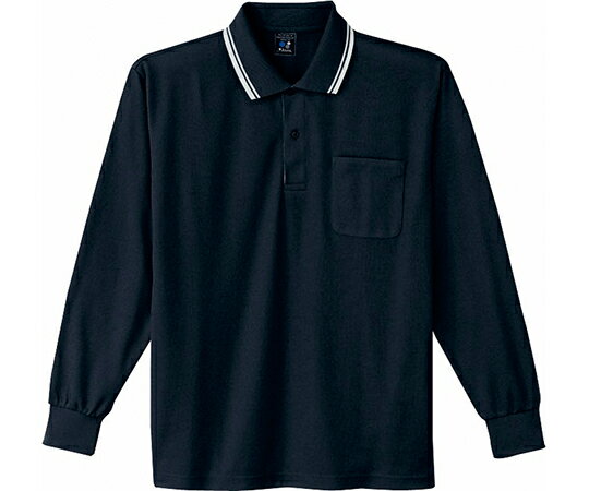 WHISEL（自重堂） 長袖ポロシャツ　ブラック　SS 85264 1枚●裏綿ハニカムメッシュで吸汗性抜群。●色：ブラック●サイズ：SS