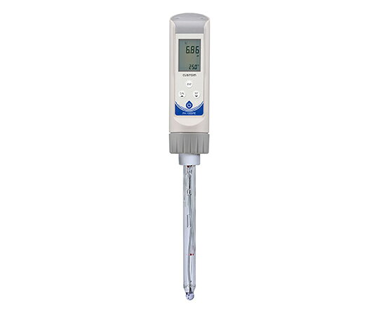 カスタム 防水pH計　バンドルモデル10 PHB-1010PE 1セット●高感度タイプのセンサーが付属。水道水や飲料水などの測定に適しています。●大型液晶によりpH値、温度を同時表示。●IP67の防塵、防水耐性。●測定値が安定した後に、測定...