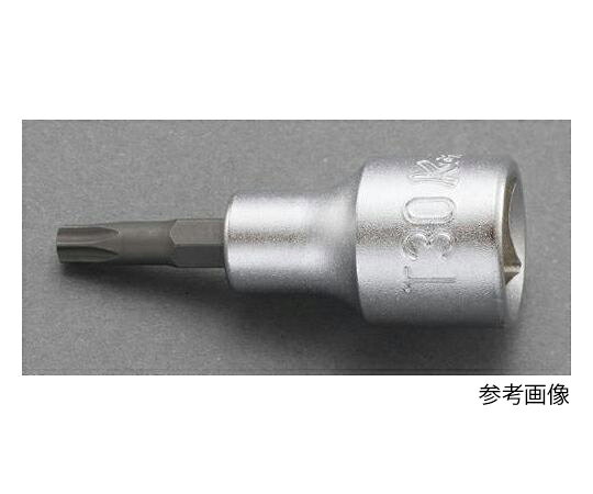エスコ [TORX]ビットソケット　1/2"DR×T20 EA618CW-20 1個●差込角：1/2"●サイズ：T20●全長（mm）：60
