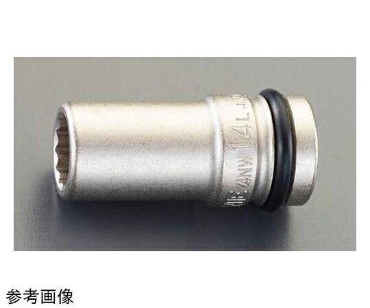 アズワン ディープインパクトソケット（12角）　1/2"DR/12mm EA164MC-112 1個●対辺（mm）：12●外径（mm）：19.5●全長（mm）：55●差込角：1/2"●無電解メッキ仕上