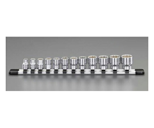アズワン ソケットセット　3/8"DR EA618JJ-1 1セット●差込角：3/8"●対辺：8・10・12・13・14・15・16・17・19・21・22・24mm●外径：11.7〜32.0mm●全長：26〜34mm●12点セット●重量：...