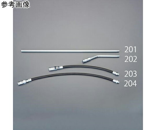 アズワン グリースポンプ用ストレートノズル　450mm/R1/8" EA991CR-201 1本●EA991CR用●仕様：ストレート●サイズ（mm）：φ10×450●ノズルねじサイズ：R1/8"●重量（g）：107●材質：鉄