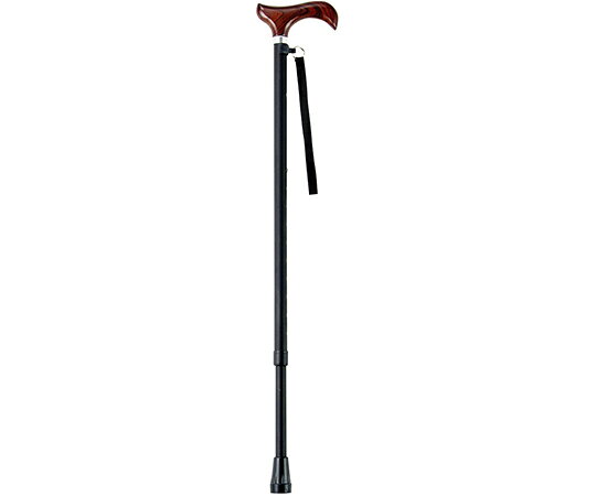 マキテック 充実ステッキ（伸縮・カラー）　ブラック AS-10 1本●豊富なカラーのステッキ●サイズ：67.5〜90cm（10段階調整2.5cm間隔）●本体重量：約275g●材質：支柱（アルミ）、グリップ（木製）●色：ブラック