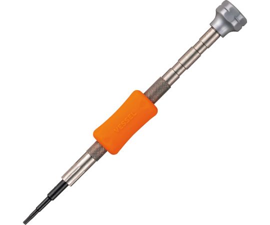 ベッセル 精密ドライバー　TD-59　T5　全長100mm TD-59-T5 1本●携帯端末などに使われる精密ねじ（トルクス、ペンタローブ）用の精密ドライバーです。●ベッセルのTORX規格の正式ライセンシーです。●手に優しく、調整作業で使い...