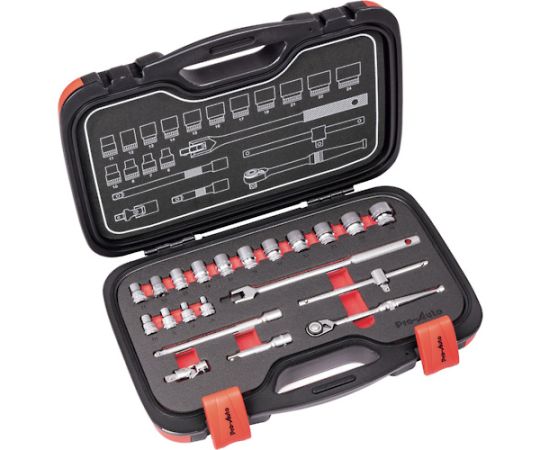 スエカゲツール（Pro-Auto） 3/8DR.21PCソケットレンチセット PA3021 1セット●タフで使い勝手のいい樹脂製軽量ケースにレンチ類をきっちり収納可能です。●整理保管、持ち運びにも便利です。●新ギア機構によりさらにコンパクト...