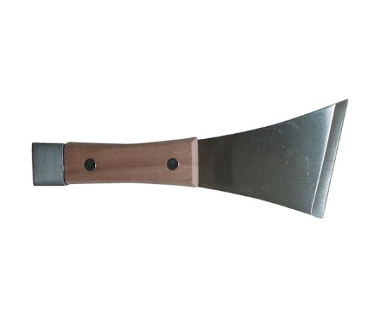 トラスコ中山 皮すき Y型 ハンマー付き 幅75mm 刃厚1.8mm TKASH-75 1個●刃先は小刃入り、柄尻からハンマーで叩けるため、強力軽快に剥がし作業が可能です。●汚れの剥がしや、丸缶の開封などに。●全長（mm）：195●刃幅（m...