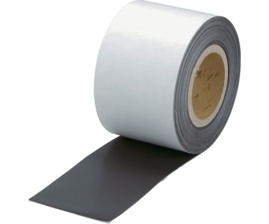 トラスコ中山 マグネットロール のり付 t0.6mm×巾250mm×20m TMGN06-250-20 1巻●強磁力の異方性マグネットロールです。●柔軟性に優れていますので取り扱いが簡単で、ハサミで容易に裁断できます。●非着磁面には強力な粘...