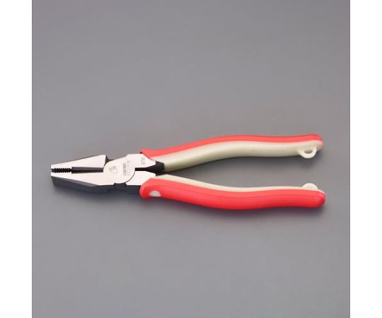 マルト長谷川工作所 電工ペンチ（砲金構造/蓄光ハンドル） 220mm EA534FD-220 1丁●落下防止ストラップ装着可能●砲金サンドイッチ構造に加え、蓄光グリップを搭載したハイレベレージペンチ。●省力設計と長い刃部で、V.V.F.（3...