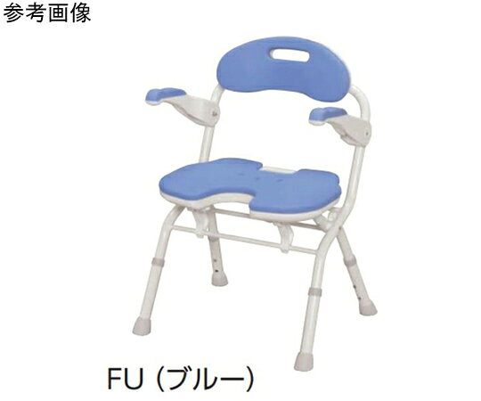 アロン化成 折りたたみシャワーベンチ FU ブルー 536-054 1個●片手ですばやく折りたため、自立します。●腕を曲げずに持ち運べるので、軽い力で楽に移動させられます。●折りたたみレバーが座面についているので、前からも後ろからも折りたた...
