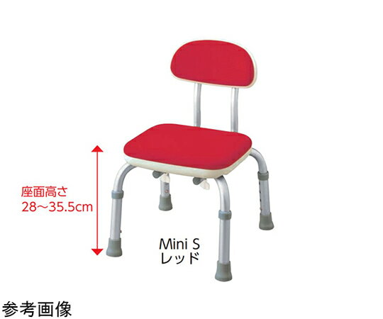 アロン化成 背付シャワーベンチ MINI S ブルー 536-202 1個●狭い浴室でも使える最もコンパクトなものをお探しの方に●工具不要！背もたれ簡単着脱●▼背付きタイプは、座面裏のノブボルト（4個）を外すと背なしタイプとして使用できます...