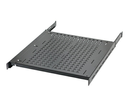摂津金属工業 前後左右伸縮棚 ブラック NPTSS-1U5575N1 1個●幅と奥行長さが調整可能な収納棚です。●棚を伸縮させ、19インチラックの幅方向、奥行方向に合わせて調整できるので、さまざまなラックに取付可能です。●T字形の穴があいて...
