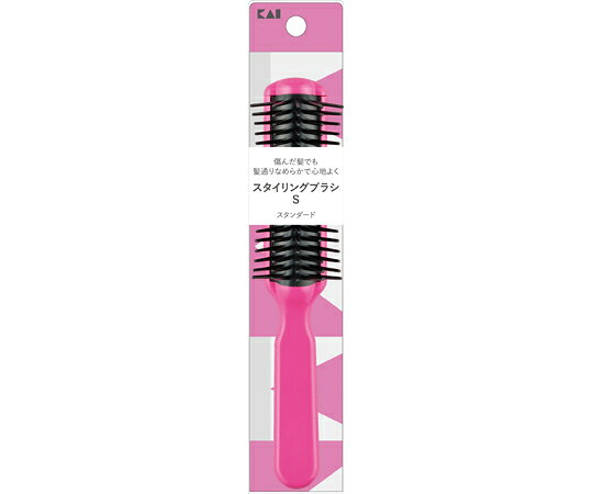 貝印 SS スタイリングブラシS P #000HL0003 1個●幅広く使っていただけるオールマイティのスタイリングブラシ。●シリコン入りでなめらかな使い心地です。●パッケージサイズ：193×38×36mm●重量：38g