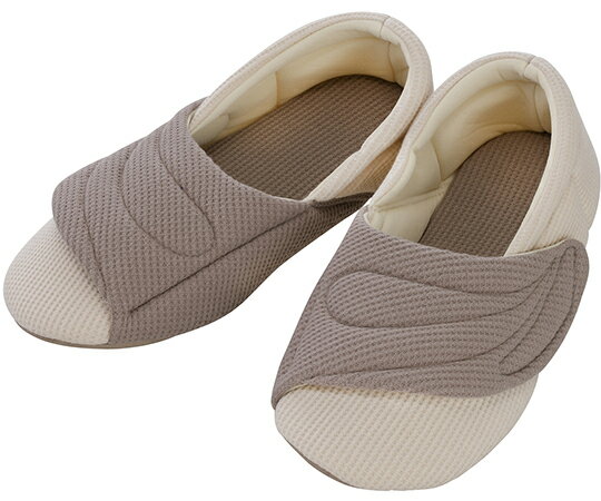 徳武産業 ワイドベルトワッフル グレー M 2229 1足●足囲9E相当のゆったりとした作りです。●大きなベルトで甲部にフィットし、柔らかな履き心地で足が疲れにくい！●ワッフル生地で足元はいつもさわやかに。●しっかりとしたカウンターが、かか...