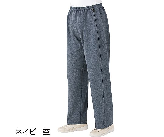 ケアファッション 両脇全開スウェットパンツ（婦人用）　ネイビー　LL 1本●両サイド全開ファスナーなので、おむつ交換に便利です。●必要な箇所からチューブなど通せます。●仕様：婦人用●色：ネイビー●サイズ：LL●ウエスト：77〜85cm●ヒッ...