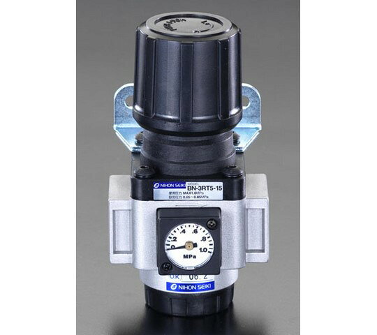 エスコ エアーレギュレーター Rc1/2" EA153C-14 1個●使用圧力：1.0MPa以下●設定圧力：0.05〜0.85MPa●周囲温度：5〜60℃●重量：450g●全高：129mm●面間：70mm●取付ねじ：Rc（PT）1/2"●ブ...