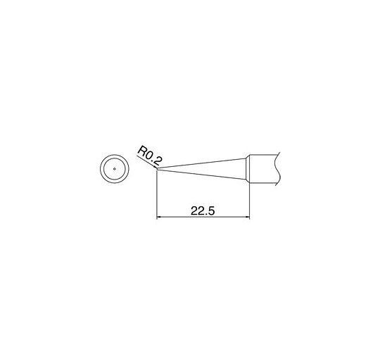 エスコ こて先(EA304HD-50B・-50C用) R0.2mm EA304HD-2 1個●コード品番：EA304HD-50B、50C用●こて先：R0.2mm●コード品番：EA304HD-2