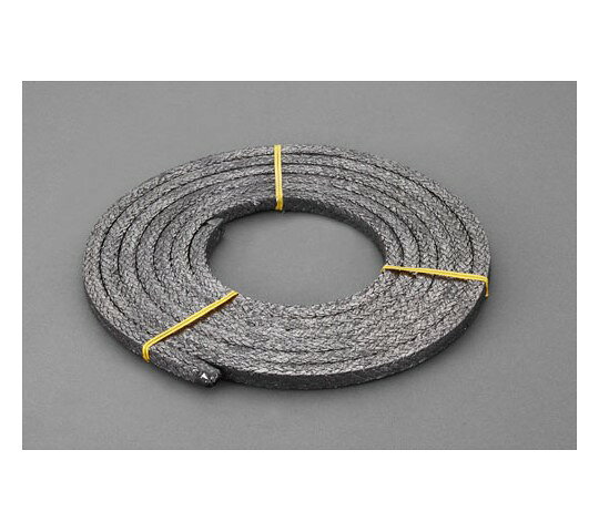 エスコ グランドパッキン（高温蒸気バルブ用）　3×3mm/3m EA351BM-3 1本●サイズ：3mm×3mm●3m巻●重量：43g●耐圧性：43.1MPa(Class2500)●適応流体：水、油、蒸気、熱媒油、溶剤、ガス、LNG●使用温...