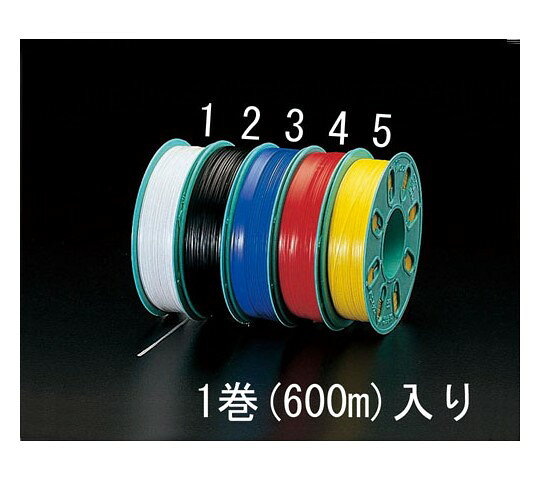エスコ 4.0mm×600mビニタイ(PVC製/黒) EA475VA-2 1巻●入数は1巻（600m）入りです。●色：黒●材質：スチール+PVC●サイズ：4mm×600m●ドラムサイズ：φ214×52mm●ドラム中心部の穴径：φ30mm●重...