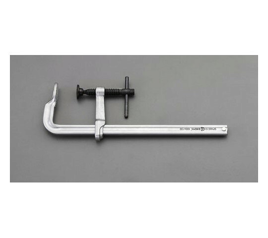 エスコ 0-150mm/60mmL型クランプ EA526TK-1 1個●材質：スチール●締付能力：600kg●口の深さ：60mm●最大開口：150mm●レールサイズ：19.5×9.5mm●重量：0.72kg●コード品番：EA526TK-1