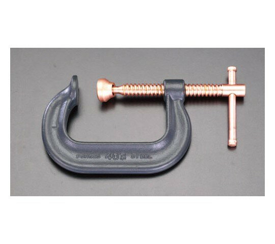 エスコ 51-310mm/158mmシャコ万力(銅メッキスクリュー) EA526WK-300 1個●銅メッキ仕上の為、スパッタが付着しません。●材質：鍛造焼入鋼　スピンドル部分仕上：銅メッキ仕上げ●クランプ範囲：51〜311mm●口奥行：1...