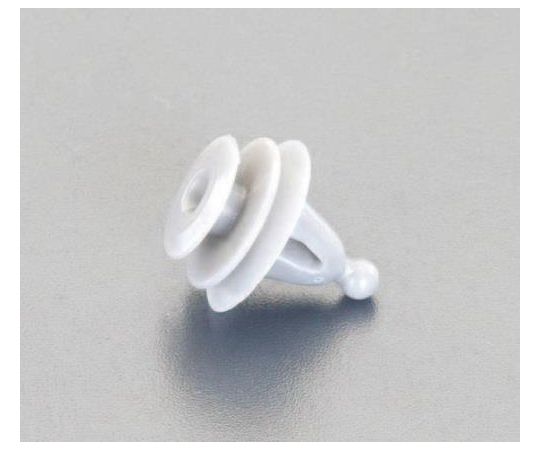 エスコ プッシュリベットクリップ（10個）　0.8-1.0mm/φ8.0mm EA527CP-125 1袋●ドアの内張りに使用。羽根の間でボードを挟むタイプ●タイプ：ドアトリムクリップ●適用：特にトヨタ車●適合穴径：8mm●適合板厚：0.8...