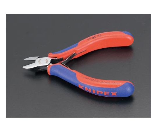 KNIPEX 115mm,精密用ニッパー(グリップ・バネ付/斜刃) EA535KD-1 1個●型番：7702115●オーバル●全長：115mm●ハンドル：コンフォート●仕上げ：鏡面磨き●刃硬度：HRC62●バネ付●切断能力（mm）：軟線：0...