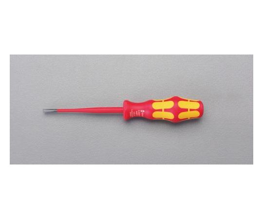 エスコ 3.5×0.6mm/100mm [-]ドライバー(絶縁・先細) EA560WG-21 1本●先端：3.5×0.6mm●軸長：100mm●1000V絶縁●先が細くなっているので狭い所での作業に最適です。●コード品番：EA560WG-21