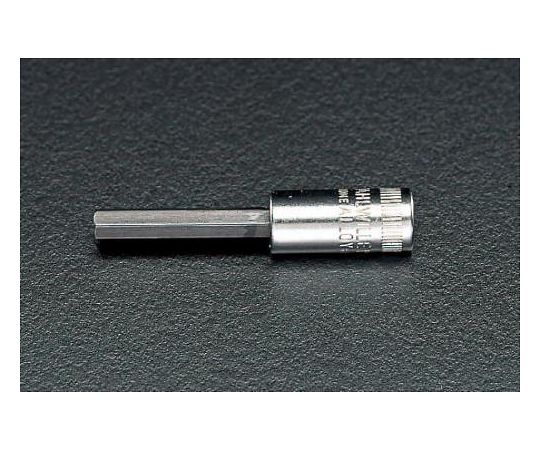 エスコ [INHEX]ビットソケット　1/4"DR/1/8"×55mm EA617XL-205 1個●差込角：1/4"●対辺：1/8"●全長（L1;mm）：55●軸長（L2;mm）：30●ソケット部外径（d;mm）：10.7●重量（g）：1...
