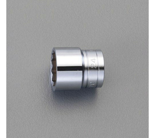 エスコ ソケット　1/2"DR×19mm EA618RL-19 1個●差込角：1/2”●対辺(mm)：19●外径：26mm●全長：34.5mm●コード品番：EA618RL-19