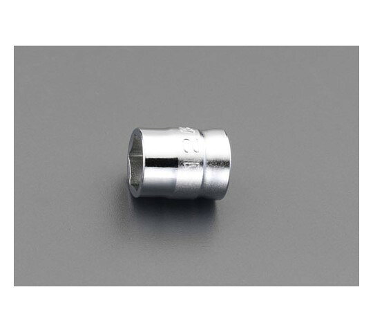 エスコ ソケット　（Z-EAL）　3/8"DR×14mm EA619BE-14 1個●材質：クロムモリブデン鋼●差込角：9.5mm(3/8”)●ポイント：6ポイント●対辺：14mm●ソケット深さ(l)：8.5mm●外径(D1/D2)：19/...