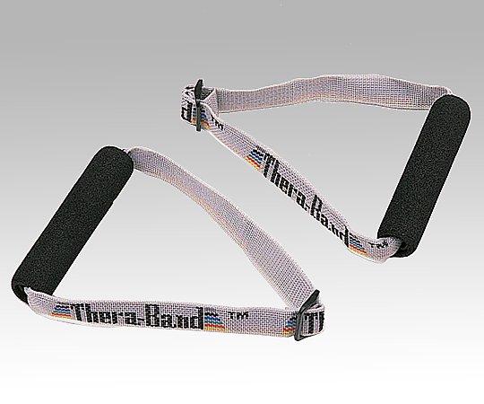 アズワン セラバンド（R）用ハンドル　2個入 TB-09366 1組(2個入)●ハンドルはチューブを容易に固定でき、握力の弱い方や手の動きの不自由な方等が使用する際に便利です。●アシストは2個のループ付きベルトで片方のループにチューブを通し...